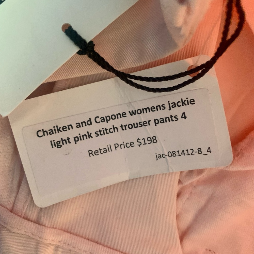 Chaiken And Capone Light Pink Jackie Trouser Pants Nw… - Gem